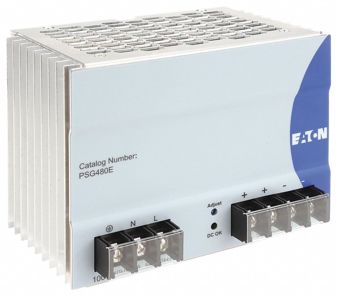 EATON, DIN Rail, 480 W Output Power - Rated, DC Power Supply - 31HL55 ...
