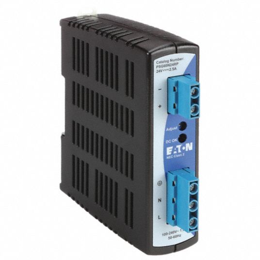 EATON, DIN Rail, 60 W Output Power - Rated, DC Power Supply - 31HL64 ...