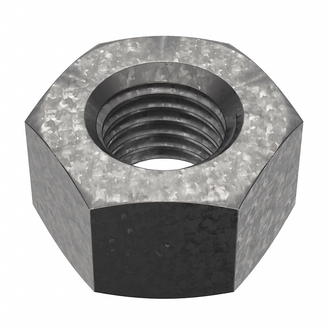 APPROVED VENDOR Tuerca Hexagonal 3/4"-10, Galvanizado por Inmersión en Caliente, Grado 2H, Acero ...