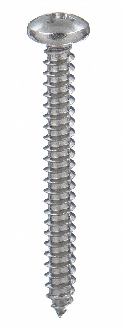 #8 Size, 1 1/2 in Lg, Sheet Metal Screw - 31JN04|U51660.016.0150 - Grainger