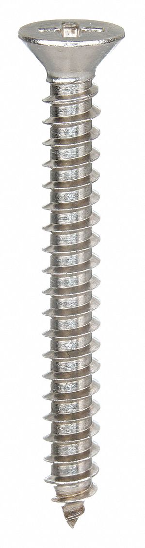 #4 Size, 1 in Lg, Sheet Metal Screw - 31JN39|U51680.011.0100 - Grainger