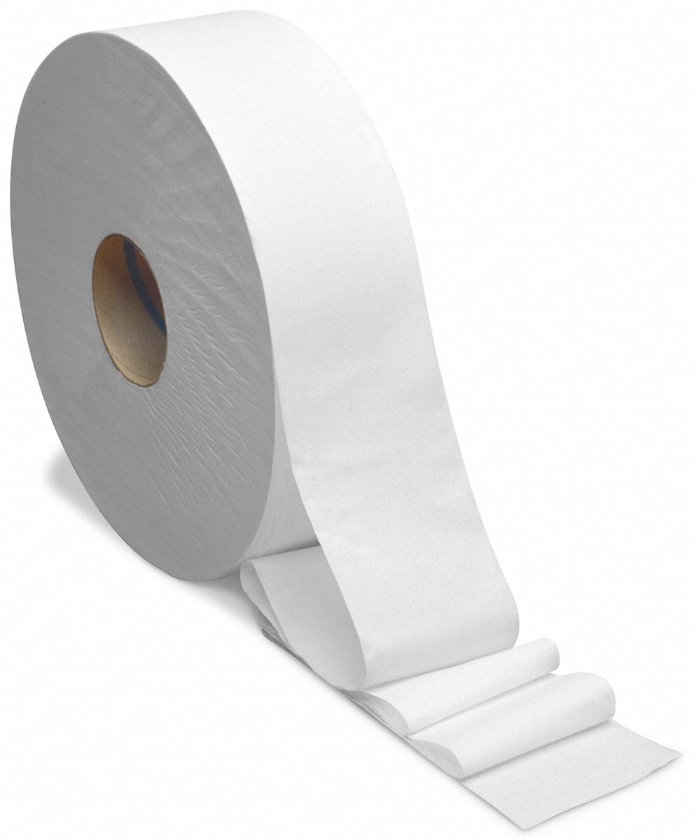 TOUGH GUY Toilet Paper Roll, Continuous, White, PK6 - 31KY19|31KY19 ...