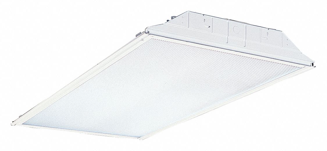 Recessed Troffer, Dimmable No, For Bulb Type T8, 120 to 277V, For Max ...