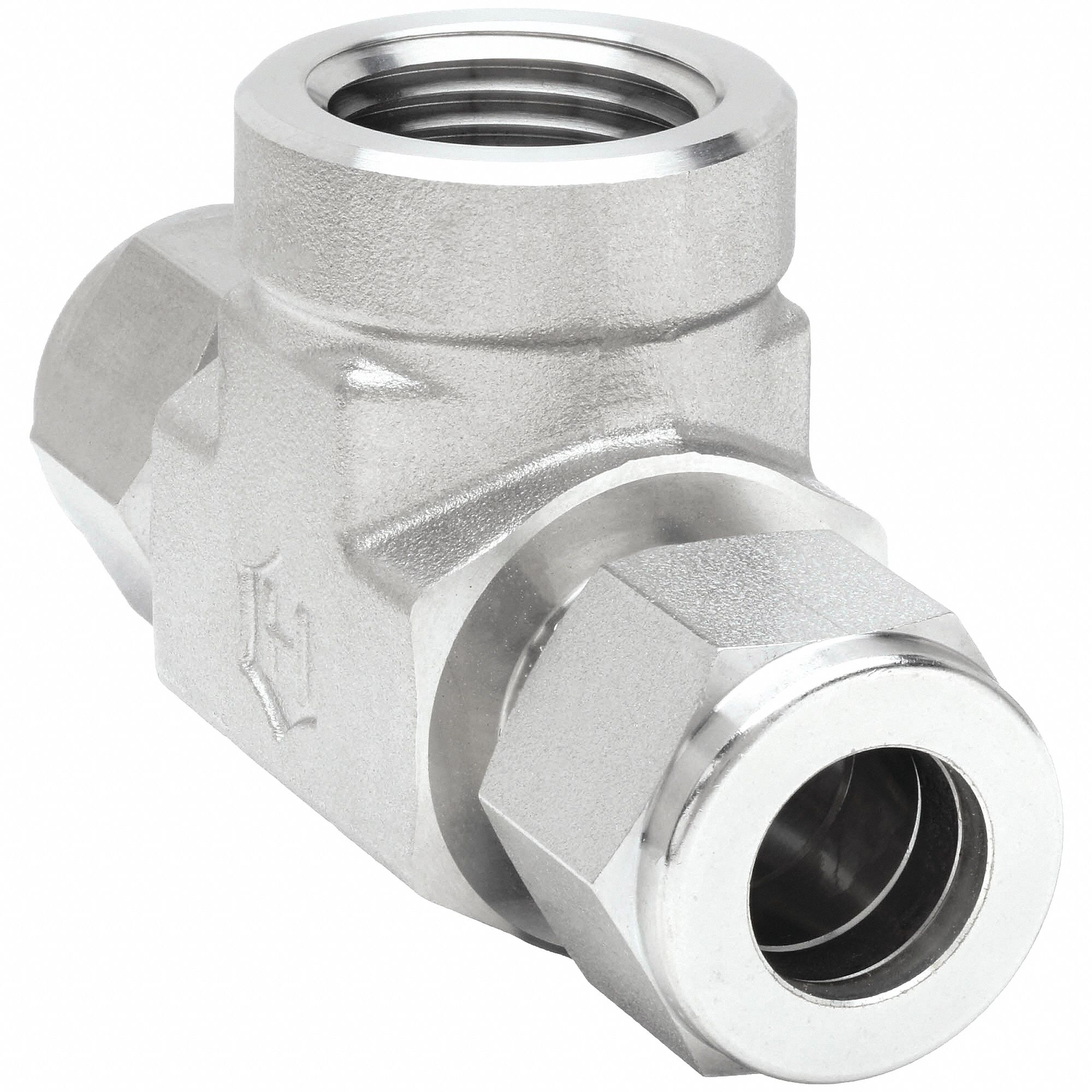 HAM-LET, 1/2 in OD 1/2 in OD x 1/2 in Pipe Fitting Size, Stainless Steel, Compression Tee ...