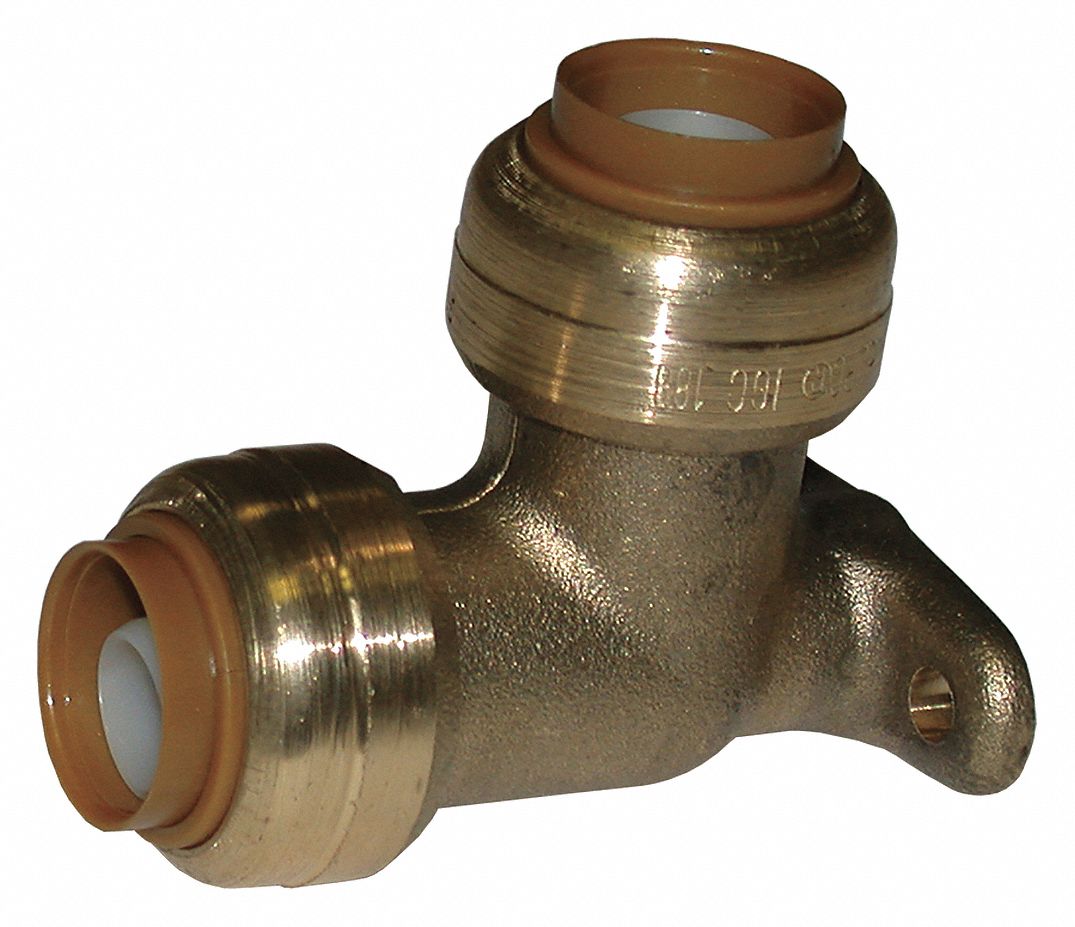 SHARKBITE DZR Brass Drop Ear Elbow, 1/2 in Tube Size - 31LC83|U249LF ...