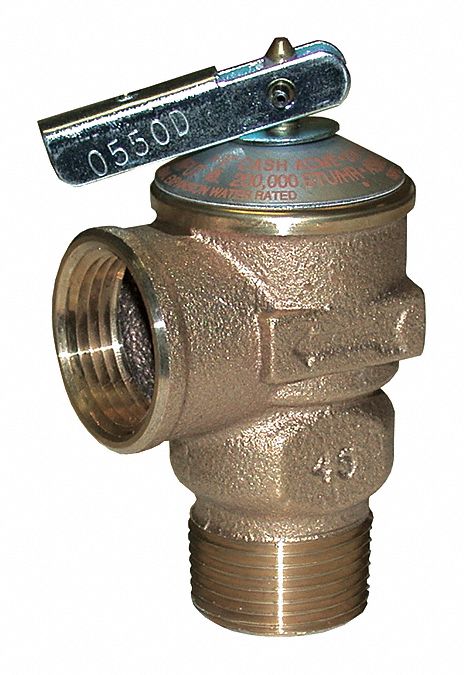 CASH ACME, MNPT x FNPT, 3/4 in x 3/4 in, Safety Relief Valve - 31LH29 ...