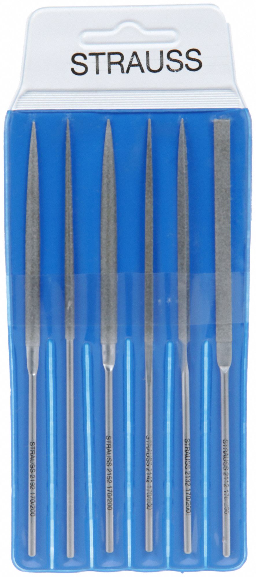 STRAUSS Needle File Set: Crossing/Equaling/Half Round/Round/Square ...