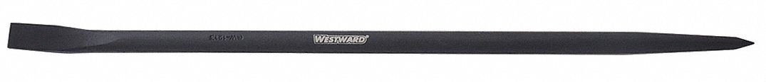 WESTWARD Pry Bar: Point End, 30 in Overall Lg, T No, Straight End Angle ...