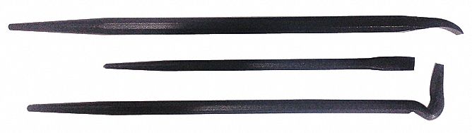 WESTWARD Pry Bar Set: Chisel/Point End, 14 in_16 1/2 in_20 in Overall ...
