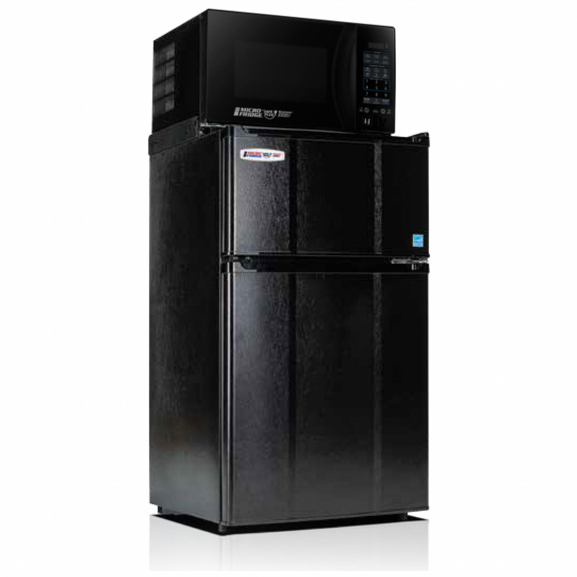 MICROFRIDGE, 3.1 cu ft Total Capacity, Black, Refrigerator, Freezer and ...