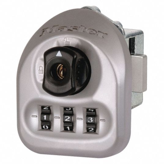 Left, 1/4 in Mounting Hole Dia., Built-In Locker Lock - 31MH01|3631-02 ...