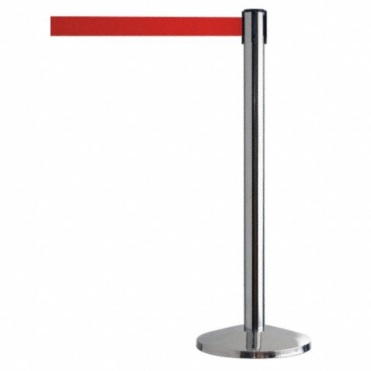 QUEUEWAY, Red, No Pattern, Barrier Post with Belt - 31MJ05|QWAYPOST-1P ...