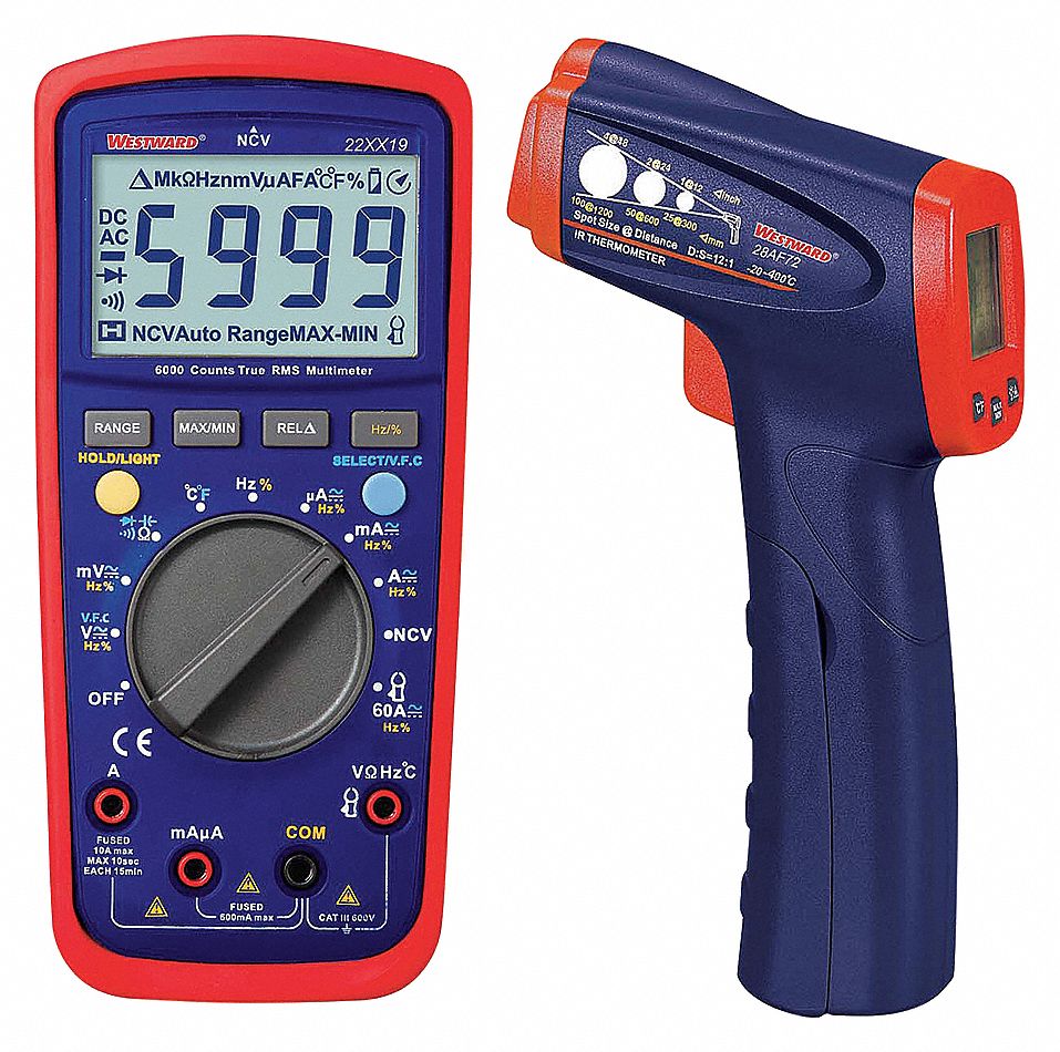 WESTWARD DIGITAL MULTIMETER IR THERMOMETER - Instrument Combination ...