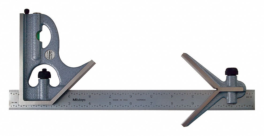 Combination Square Set,3 pcs.,Cast Iron - Grainger