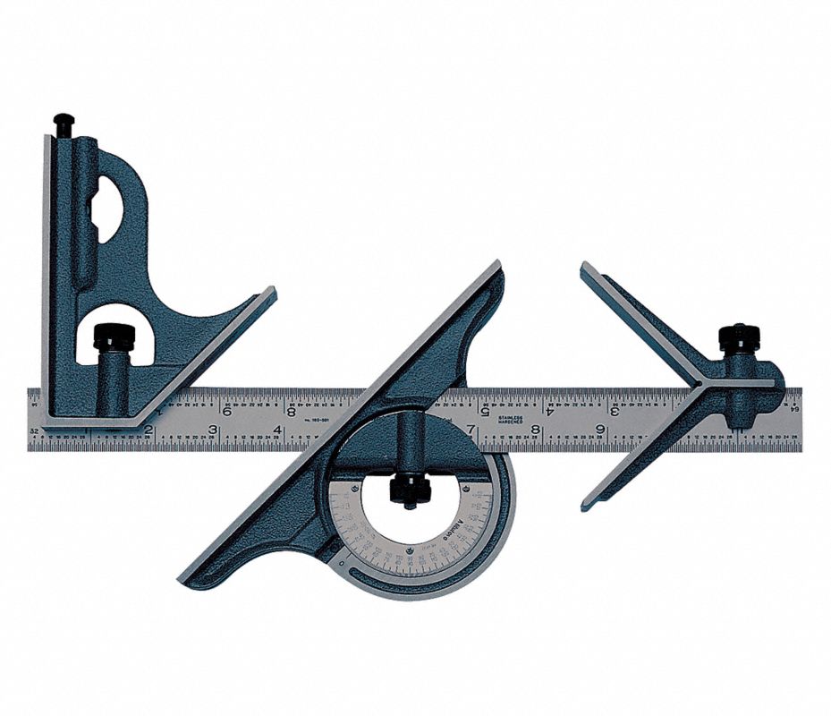 MITUTOYO Juego de Escuadras d/Combinación,12 plg. - 31MK36 | 180-905B ...