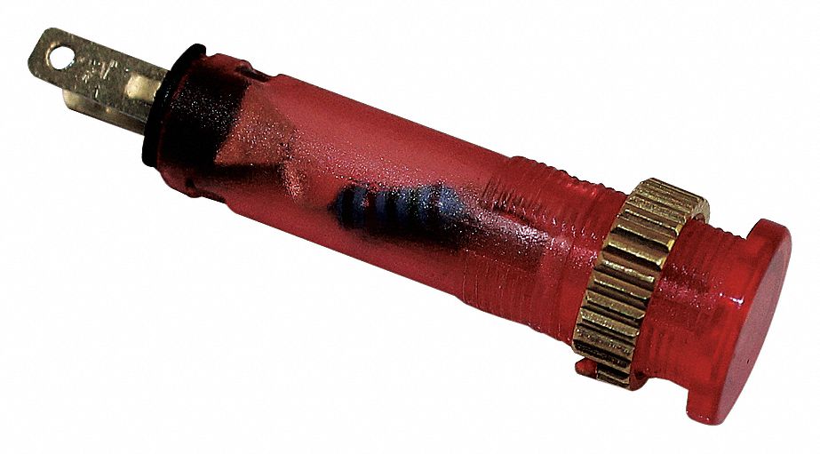 DAYTON FLUSH INDICATOR LIGHT,8MM,240V,RED - Panel Indicator Lights ...