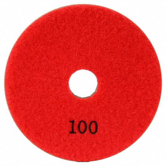 DIAMOND VANTAGE, 4 in Dia, 100 Grit, Polishing Pad - 31NE46|S-4WPP-100 ...