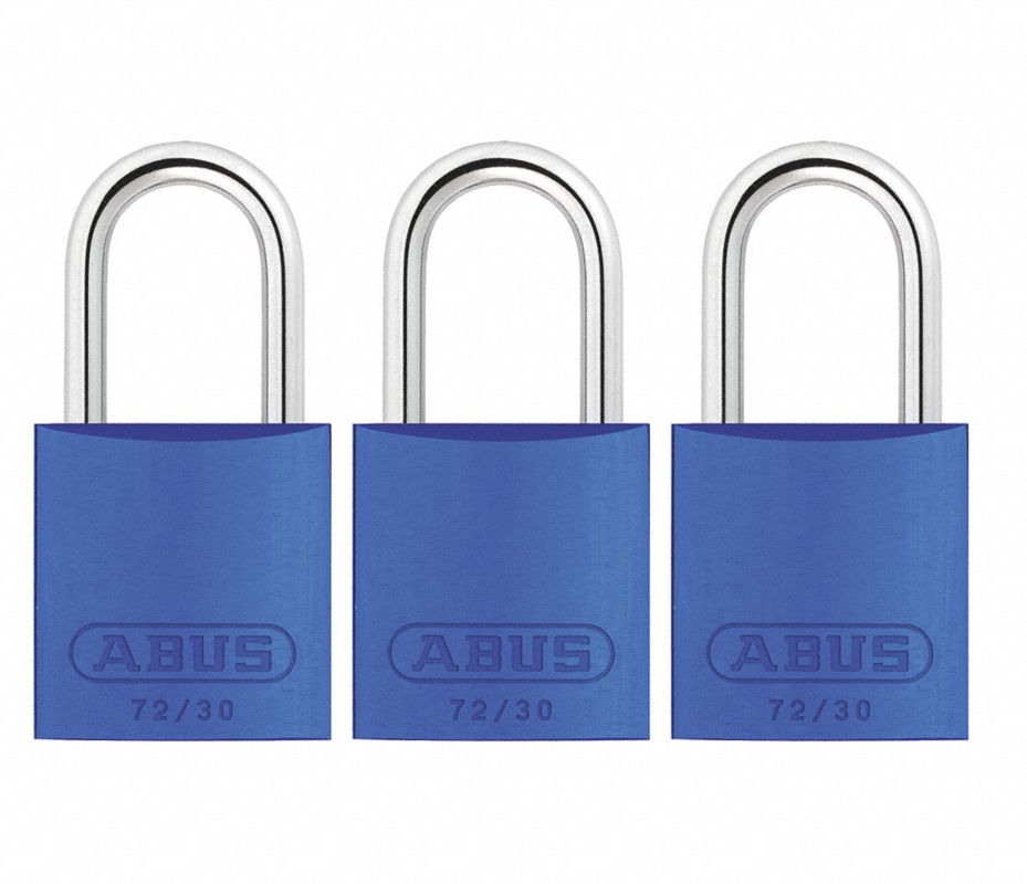 ABUS Candado de Bloqueo Azul con 1 llaves Igual - Candados con Mecanismo de Bloqueo - 31NF07 ...