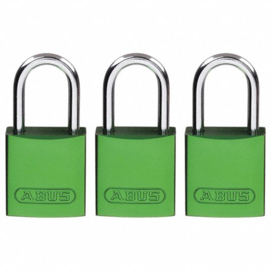 ABUS, Keyed Alike, Aluminum, Lockout Padlock - 31NF09|72/30 KA X 3 ...
