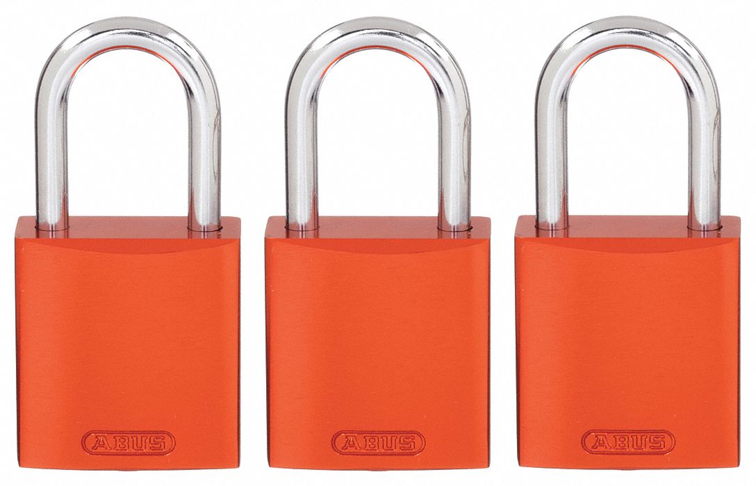 ABUS, Keyed Alike, Aluminum, Lockout Padlock - 31NF10|72/30 KA X 3 - Grainger