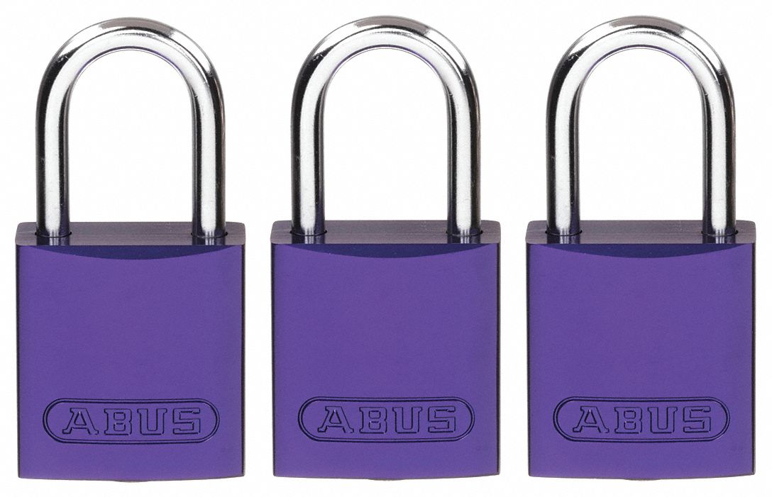 ABUS, Keyed Alike, Aluminum, Lockout Padlock - 31NF11|72/30 KA X 3 - Grainger