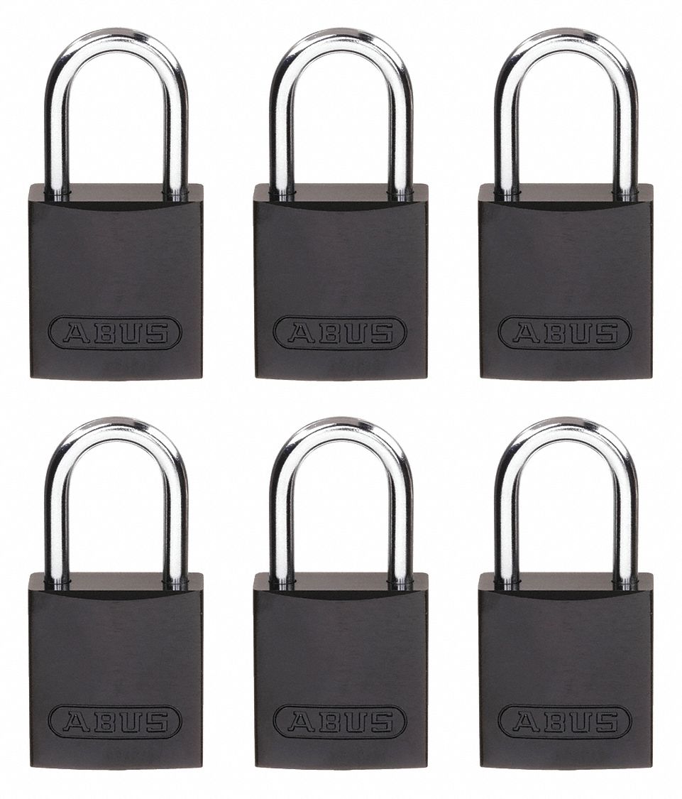 ABUS, Keyed Alike, Aluminum, Lockout Padlock - 31NF16|72/30 KA X 6 ...