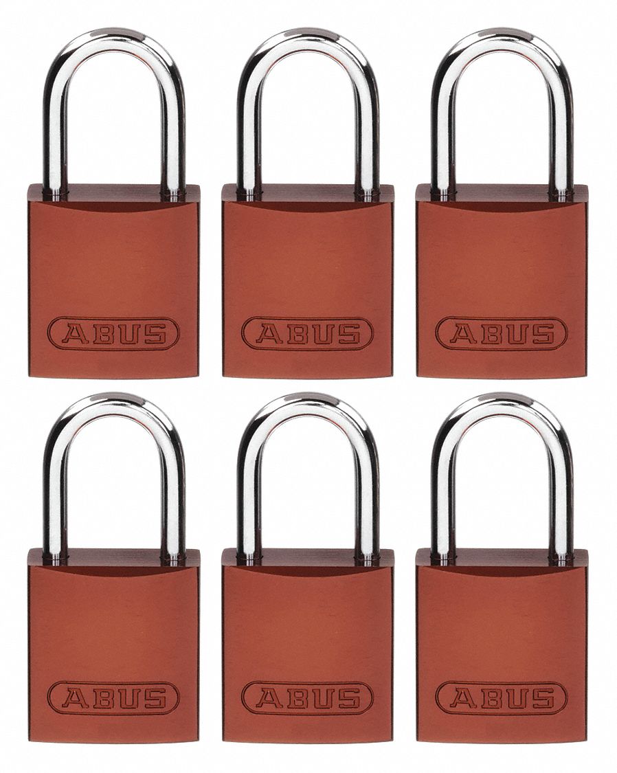 ABUS, Keyed Alike, Aluminum, Lockout Padlock - 31NF17|72/30 KA X 6 - Grainger
