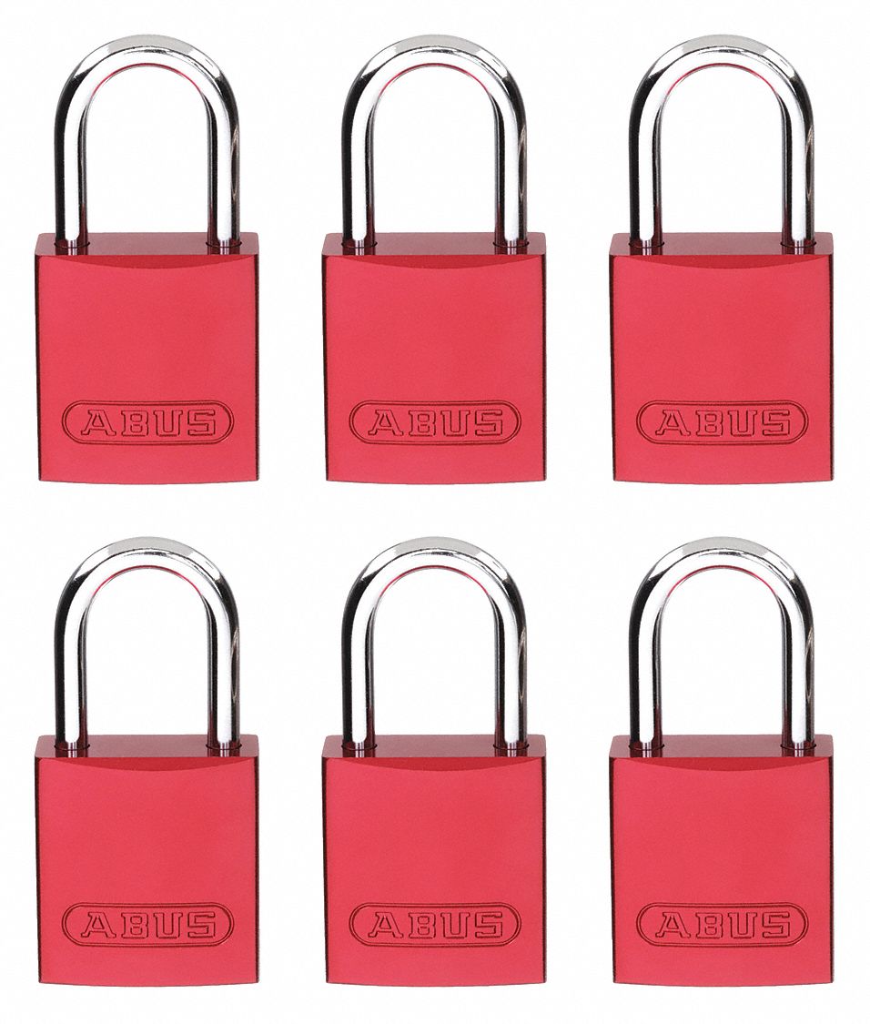 ABUS, Keyed Alike, Aluminum, Lockout Padlock - 31NF21|72/30 KA X 6 - Grainger