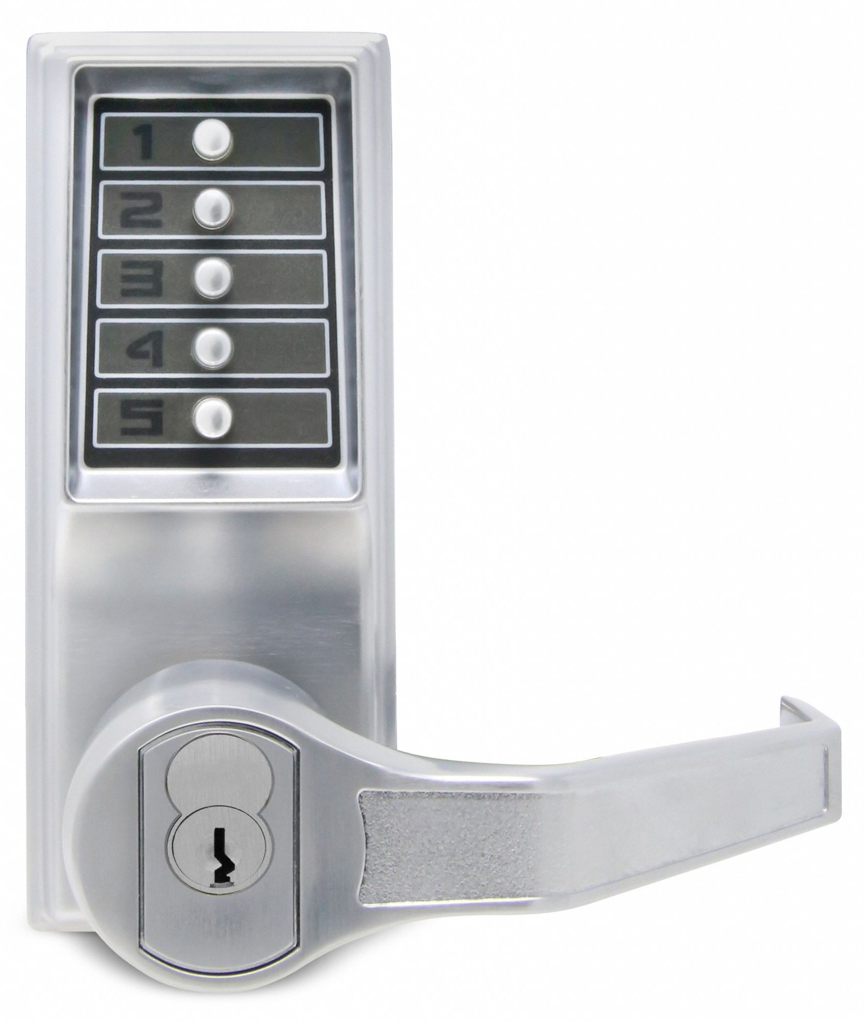 SIMPLEX, ADA Compliant, Chrome, Mechanical Push Button Lockset - 31NG64 ... SIMPLEX, ADA Compliant, Chrome, Mechanical Push Button Lockset - 31NG64 ...