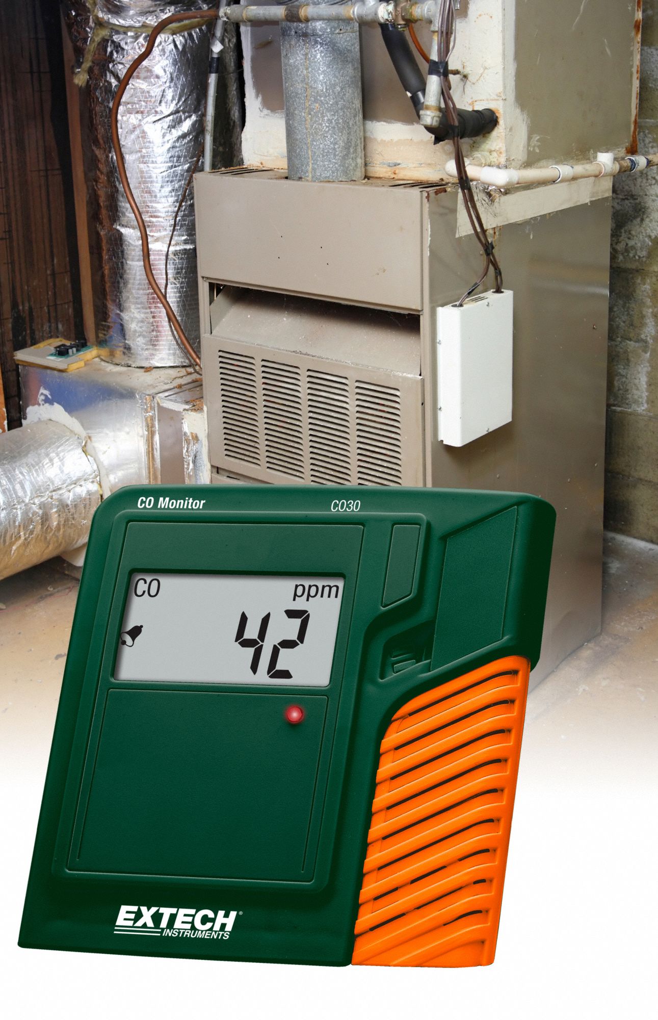 EXTECH Carbon Monoxide Monitor, LCD, 1 ppm - 31NJ82|CO30 - Grainger