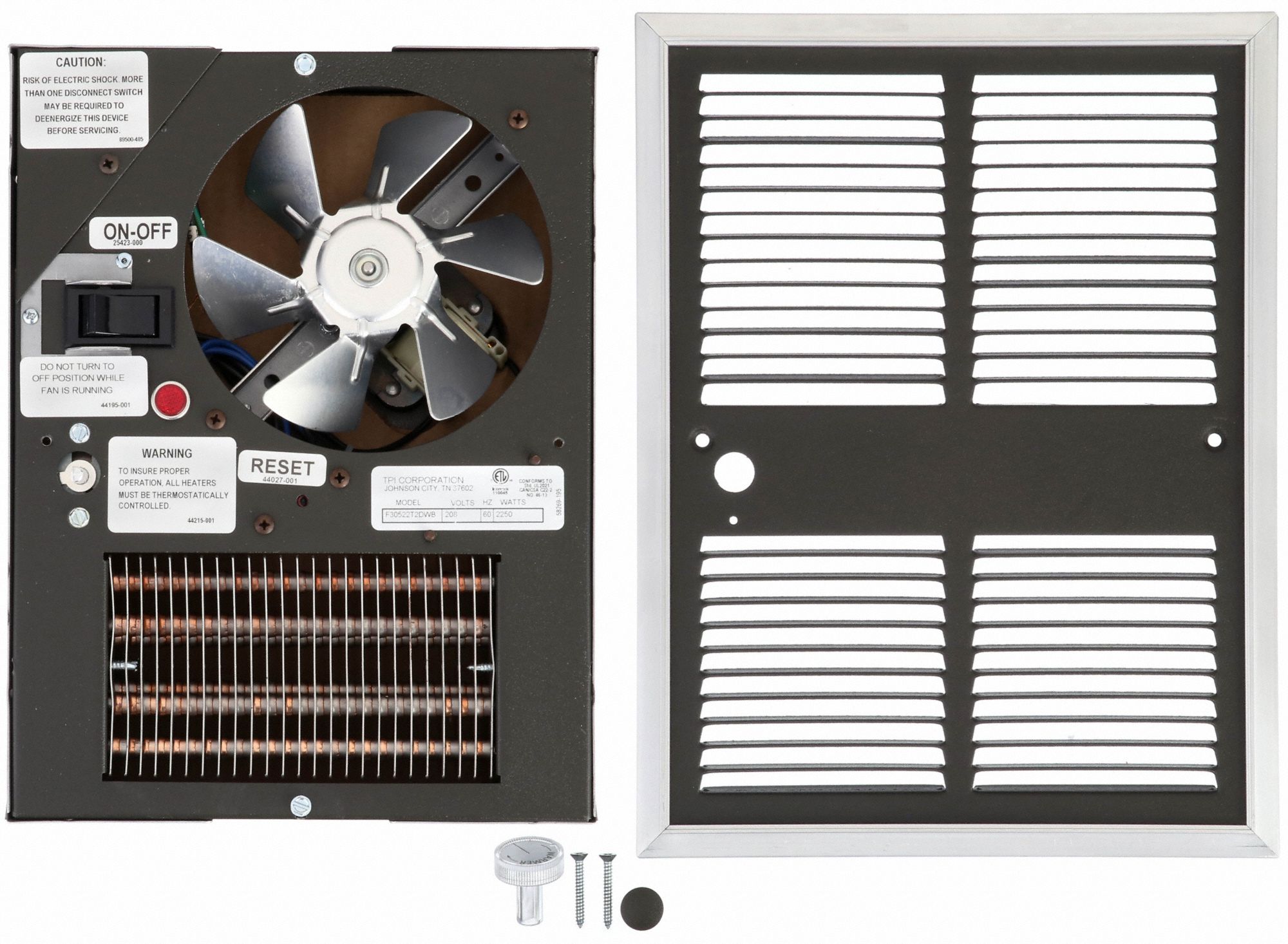 MARKEL PRODUCTS Recessed Electric Wall-Mount Heater, 500W/750W/1000W ...