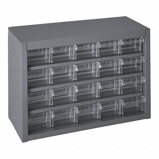 DURHAM MFG Drawer Bin Cabinet: 16 3/4 in x 6 1/2 in x 11 1/4 in, 20 ...
