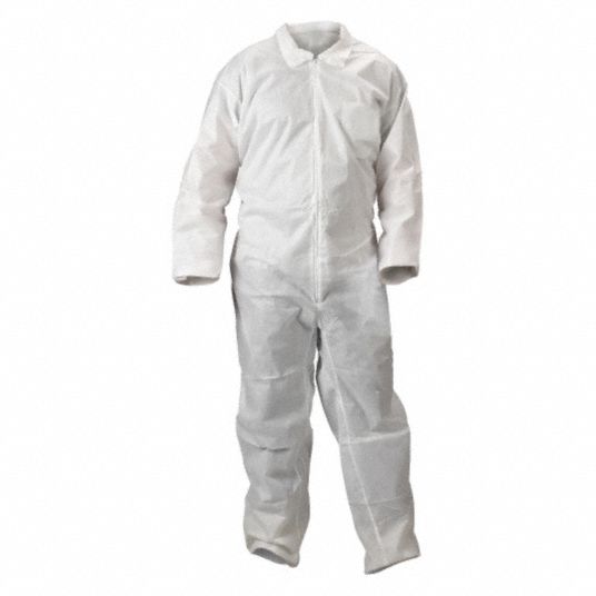 CONDOR, White, Serged Seam, Coveralls - 31TU94|31TU94 - Grainger