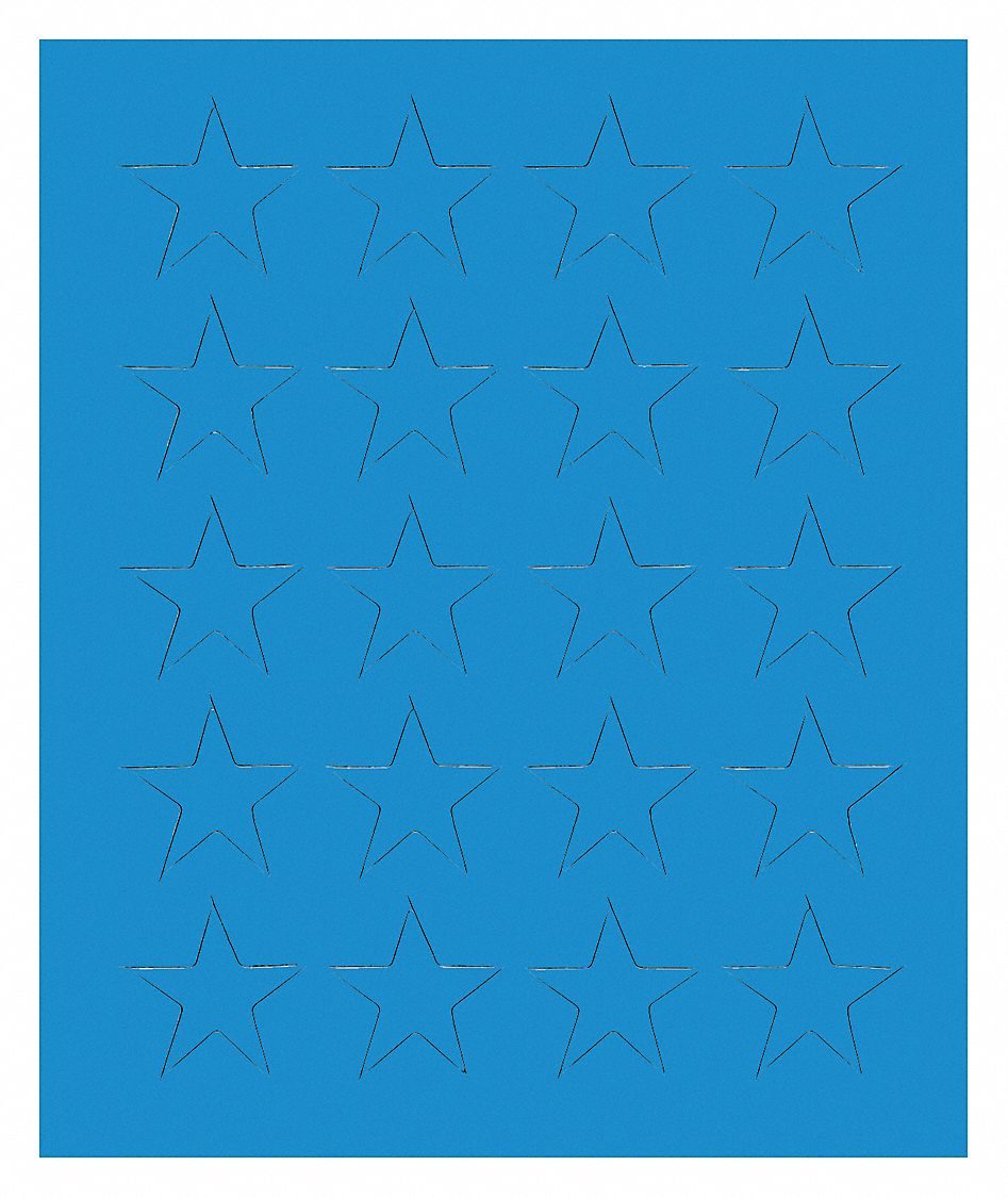 MAGNA VISUAL, Flex Magnet Material, 1/16 in Overall Ht, Magnetic Stars ...