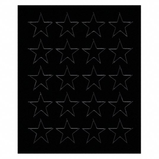 MAGNA VISUAL, Flex Magnet Material, 1/16 in Overall Ht, Magnetic Stars ...