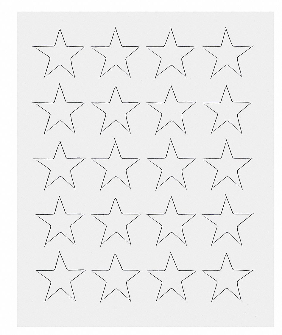 MAGNA VISUAL, Flex Magnet Material, 1/16 in Overall Ht, Magnetic Stars ...