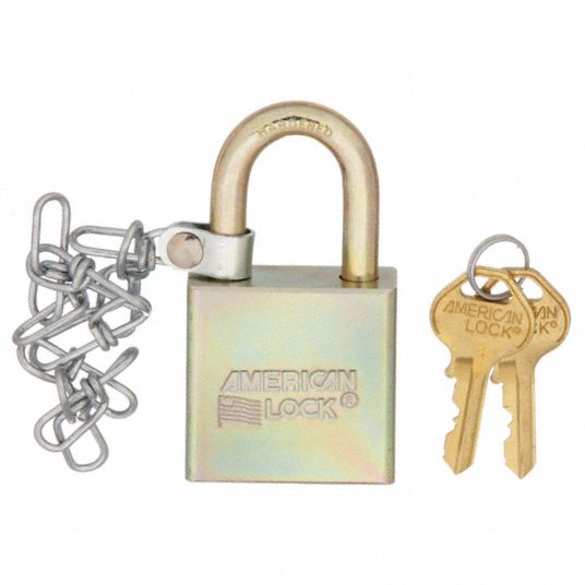 5/16 in Shackle Dia, 1 in x 2 in x 3/4 in, Padlock - 31UF63|5340-01-588 ...