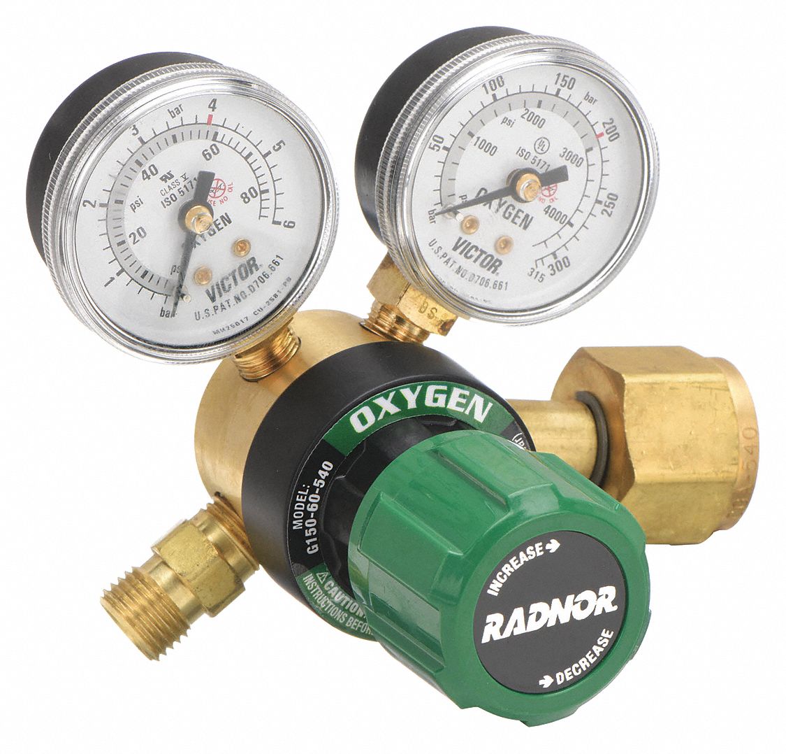 RADNOR, Single Stage, CGA 540 Inlet, Gas Regulator - 31UR36|RAD64003029 ...