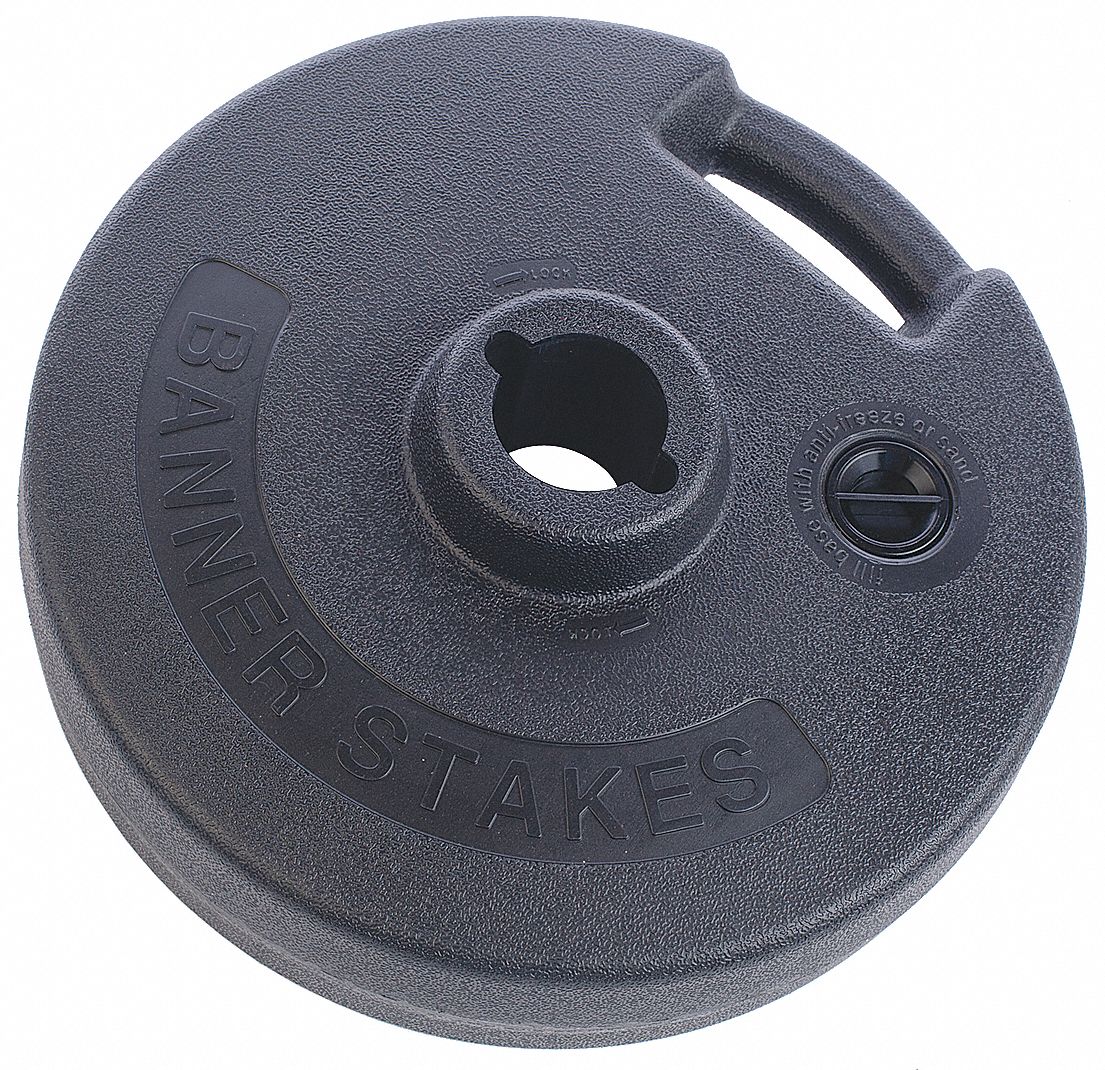 BANNER STAKES, Plastic Banner Base - 31XF96|PL4025 - Grainger