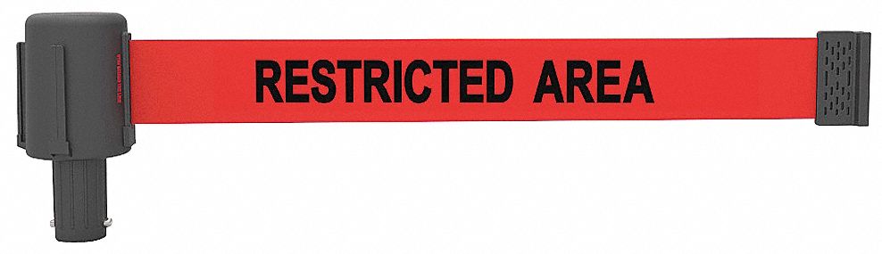 BANNER STAKES, Red, 15 ft Belt Lg, Retractable Belt Head - 31XG17 ...