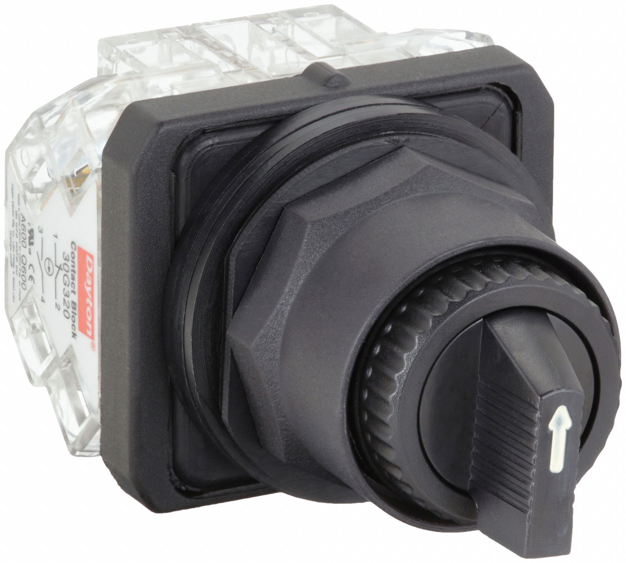 DAYTON, 30 mm Panel Mounting Size, 2 Positions, Selector Switch ...