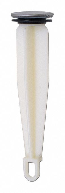 Plastic Stopper, 1 1/4 in dia., Chrome - Grainger