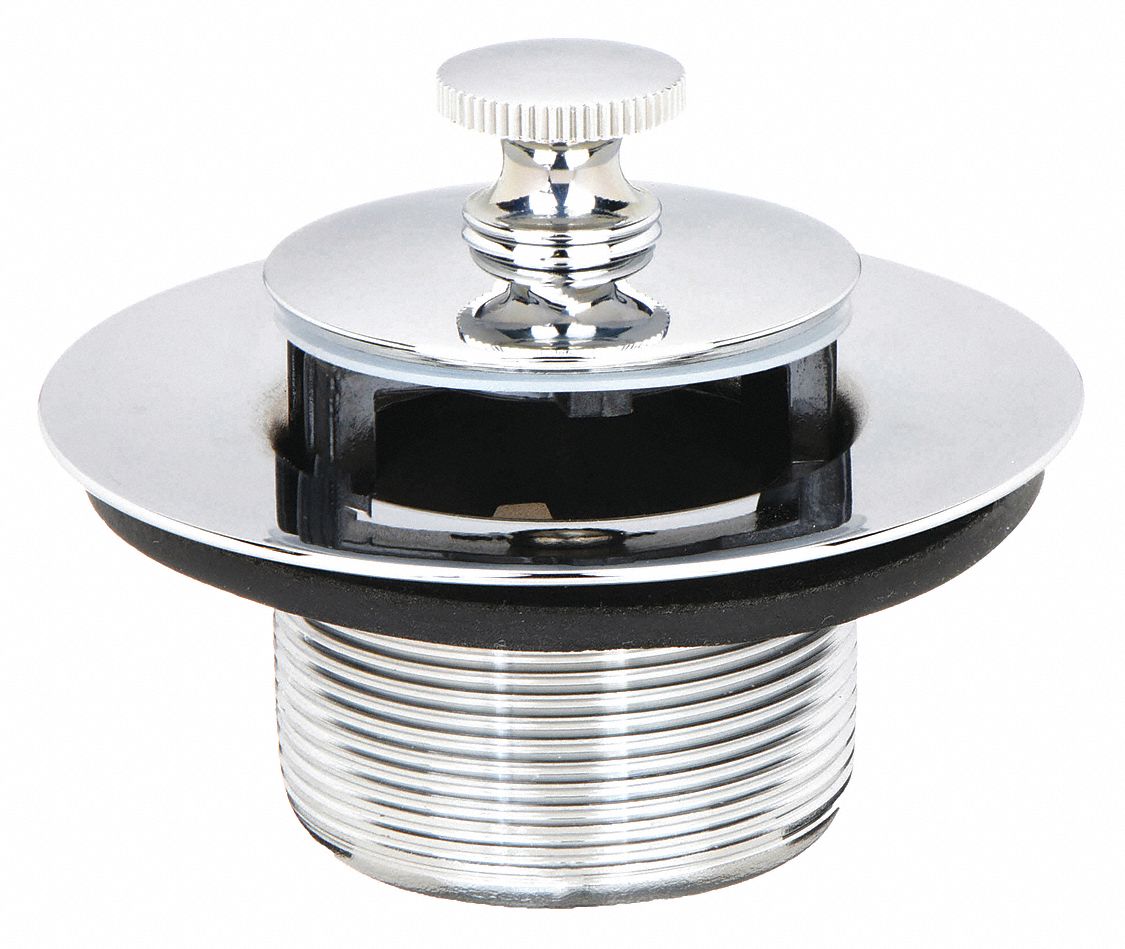 KISSLER, 2 in Overall Dia, 1 7/8 in Fits Max Drain Size, Drain Stopper ...