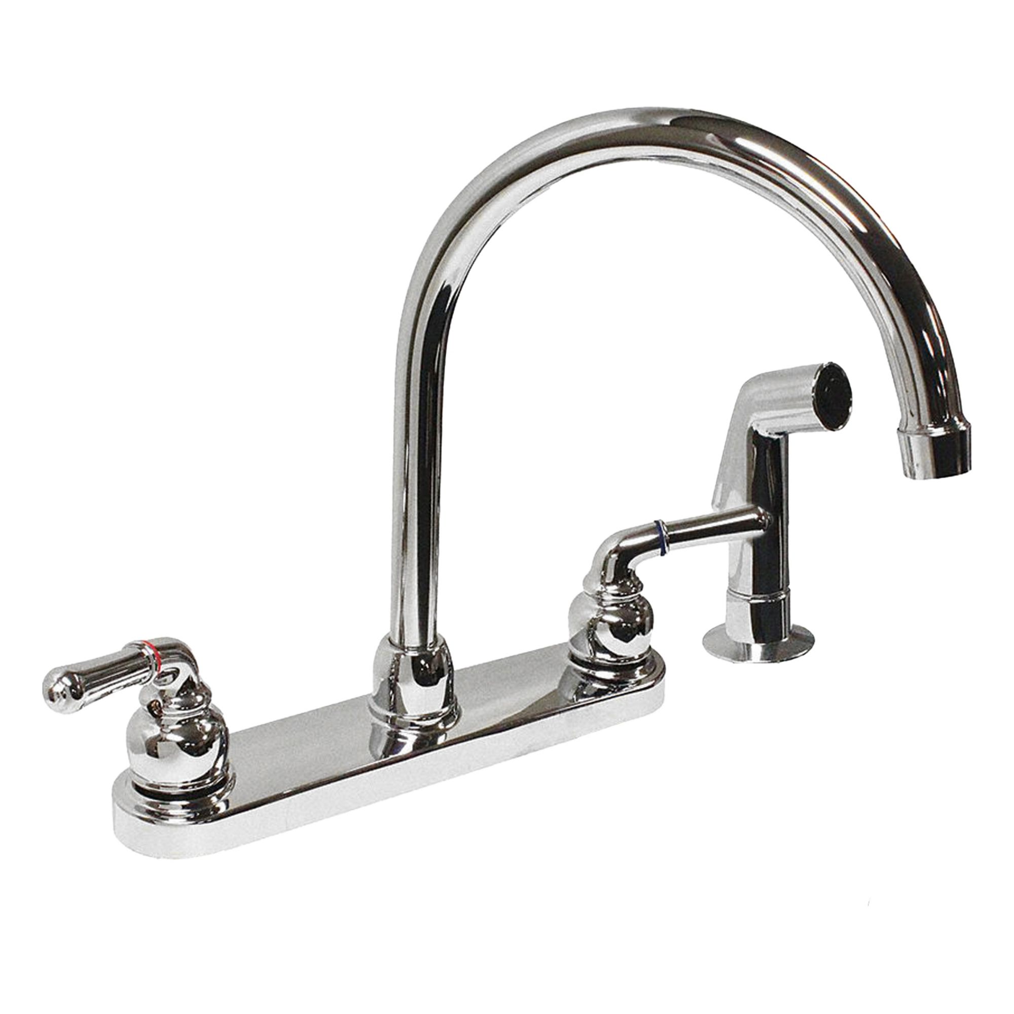 DOMINION FAUCETS, Gold, Cast Brass, Gooseneck Kitchen Faucet - 31XJ47 ...