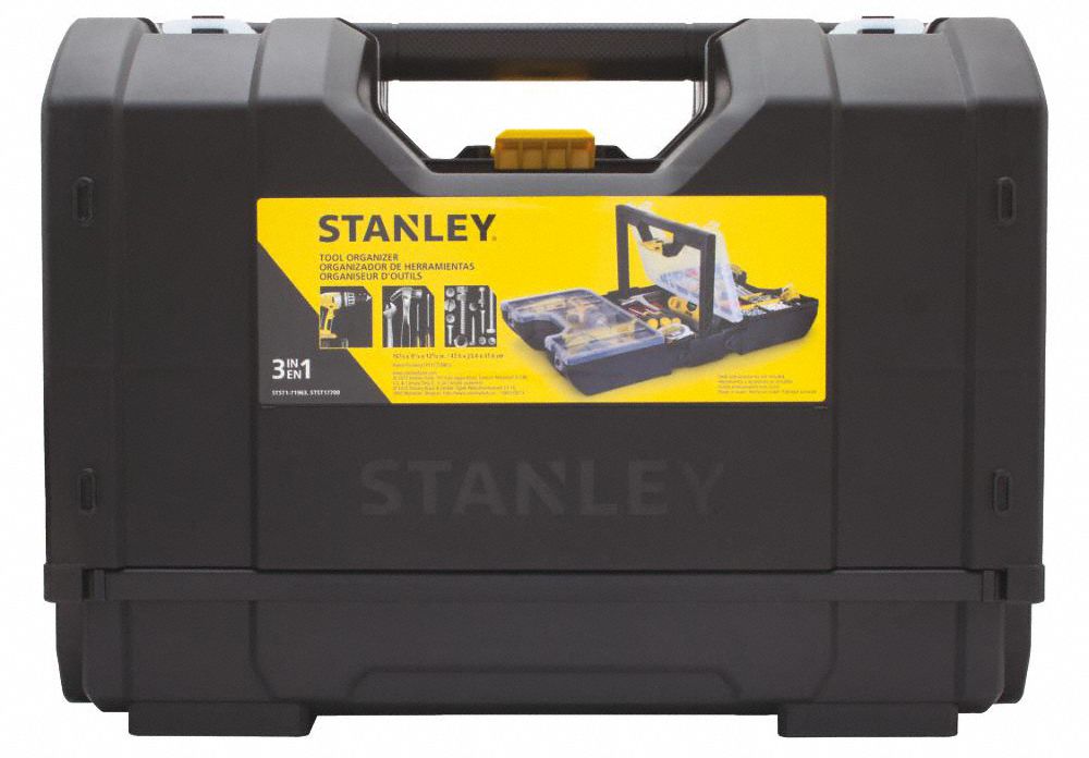 STANLEY, 9 in W 17 in D 12 in H, Plastic, Tool Case - 31XR37|STST17700 ...
