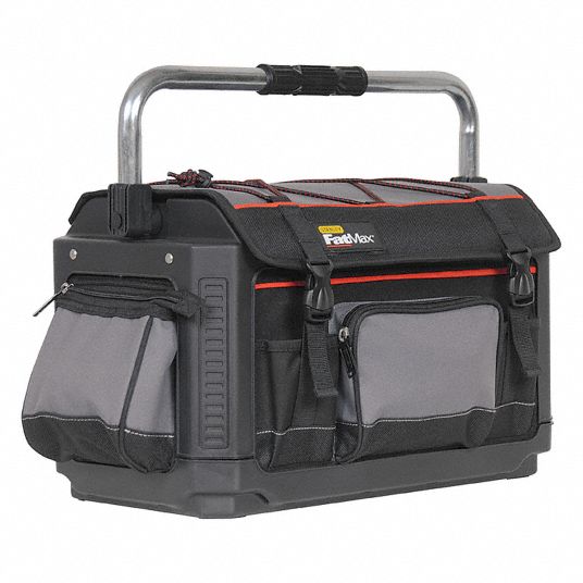 Fabric and Plastic, Portable Tool Box, 20 15/32 in Overall Width, 10 5/ ...