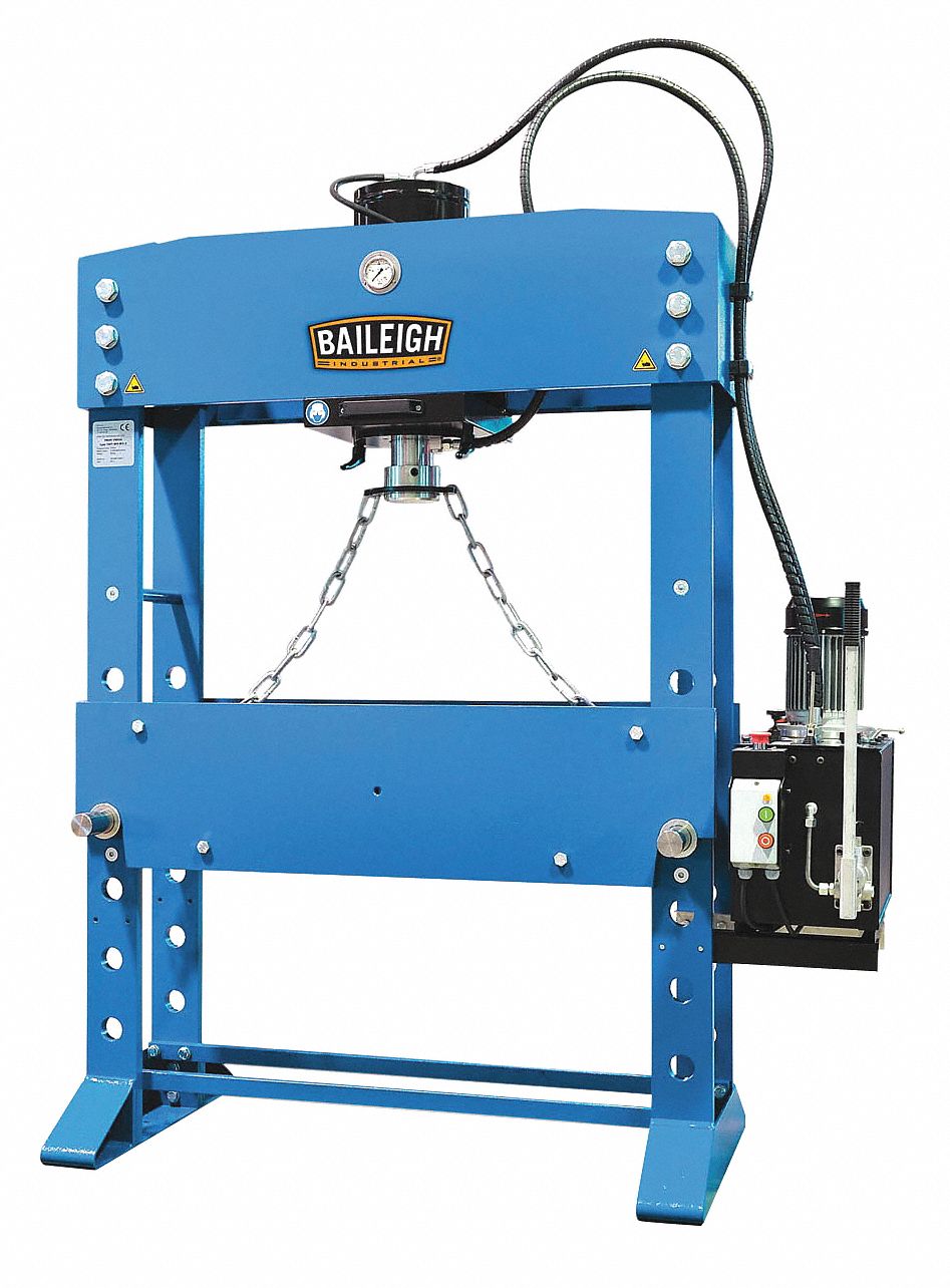 BAILEIGH INDUSTRIAL Hydraulic Press, Pump Type Electric, Frame Type H ...