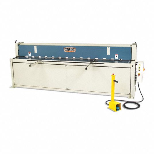 BAILEIGH INDUSTRIAL Machining Shear: Hydraulic, Foot Pedal, 120 in Max ...