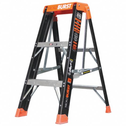 LITTLE GIANT, Fiberglass, 375 lb Load Capacity, Stepladder - 31XW81 ...