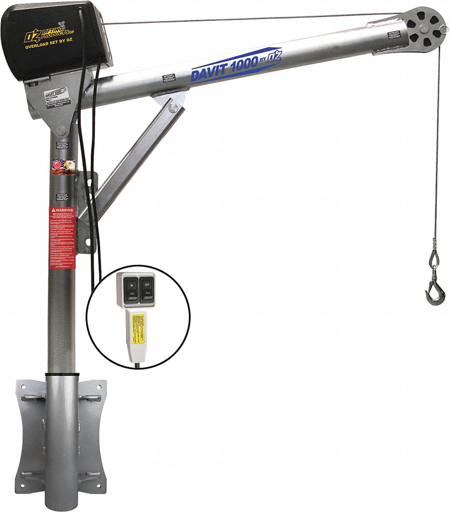 OZ LIFTING PRODUCTS, Steel, Electric, Davit Crane Kit - 321H28 ...